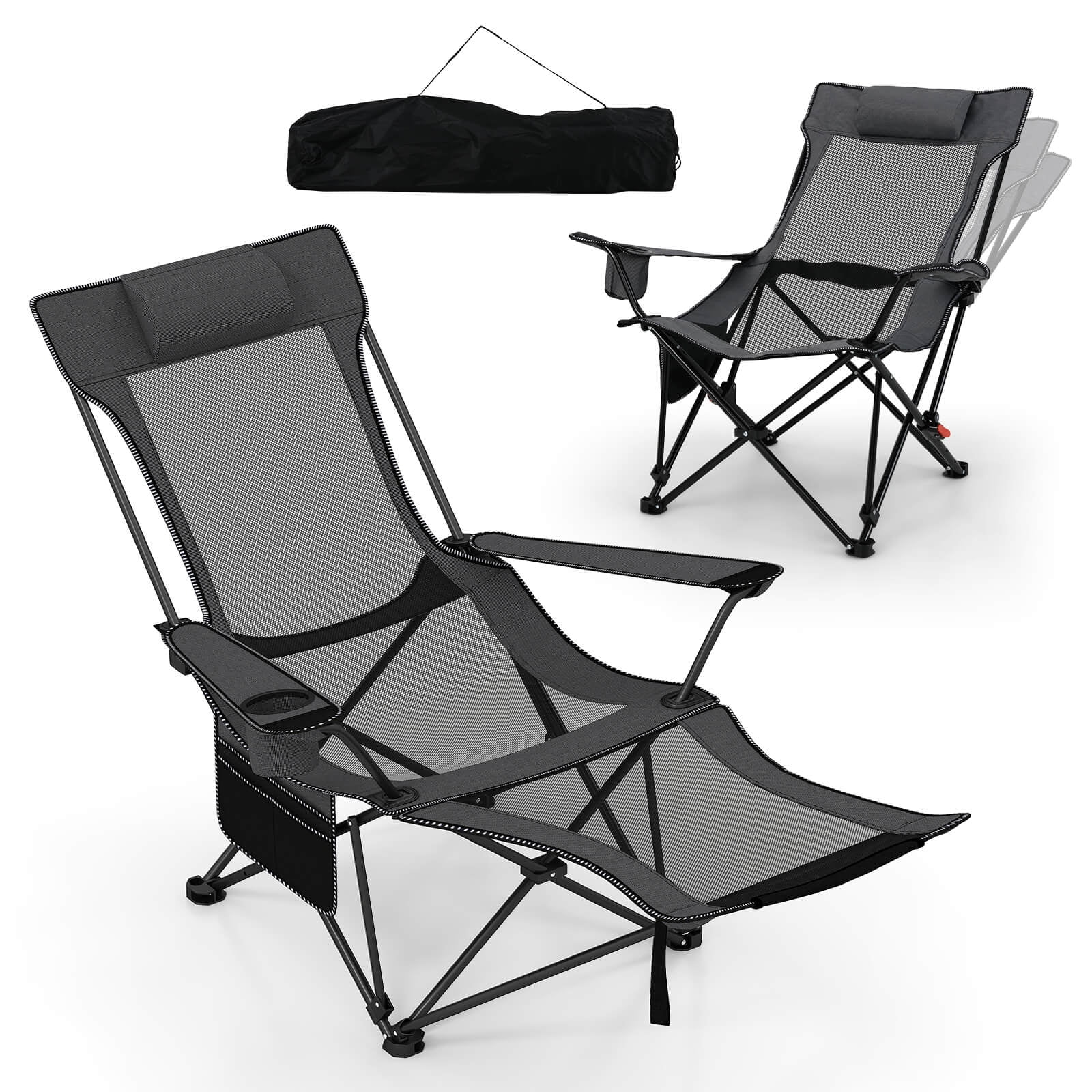 Click here for Costway Goplus Camping Lounge Chair With Detachabl... prices