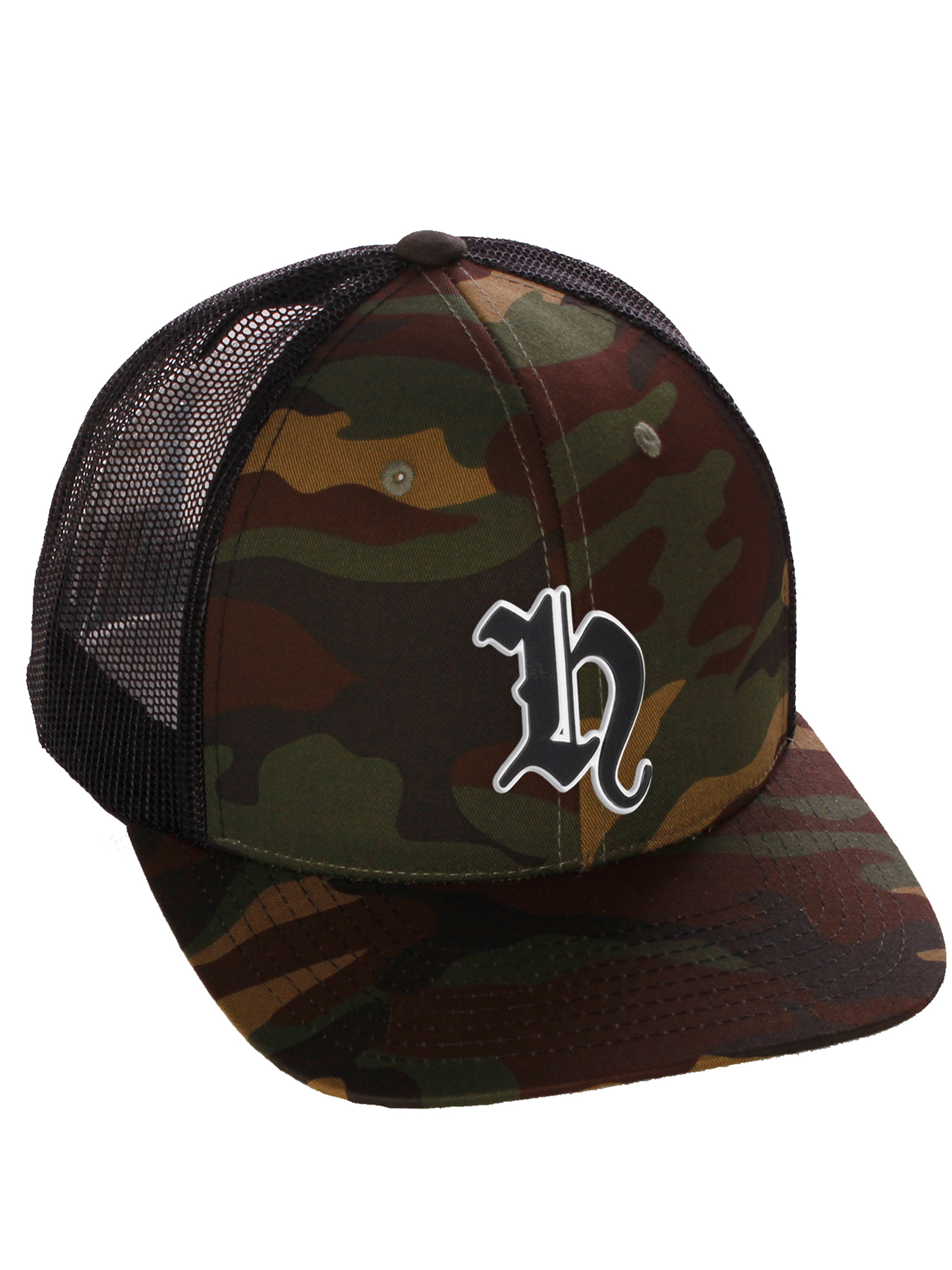 Daxton Classsic Baseball Trucker Hat Old English A to Z Letters Numbers ...