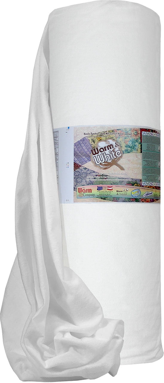 Warm & White Cotton Batting 90"x 40 Yard Bolt - Walmart.com