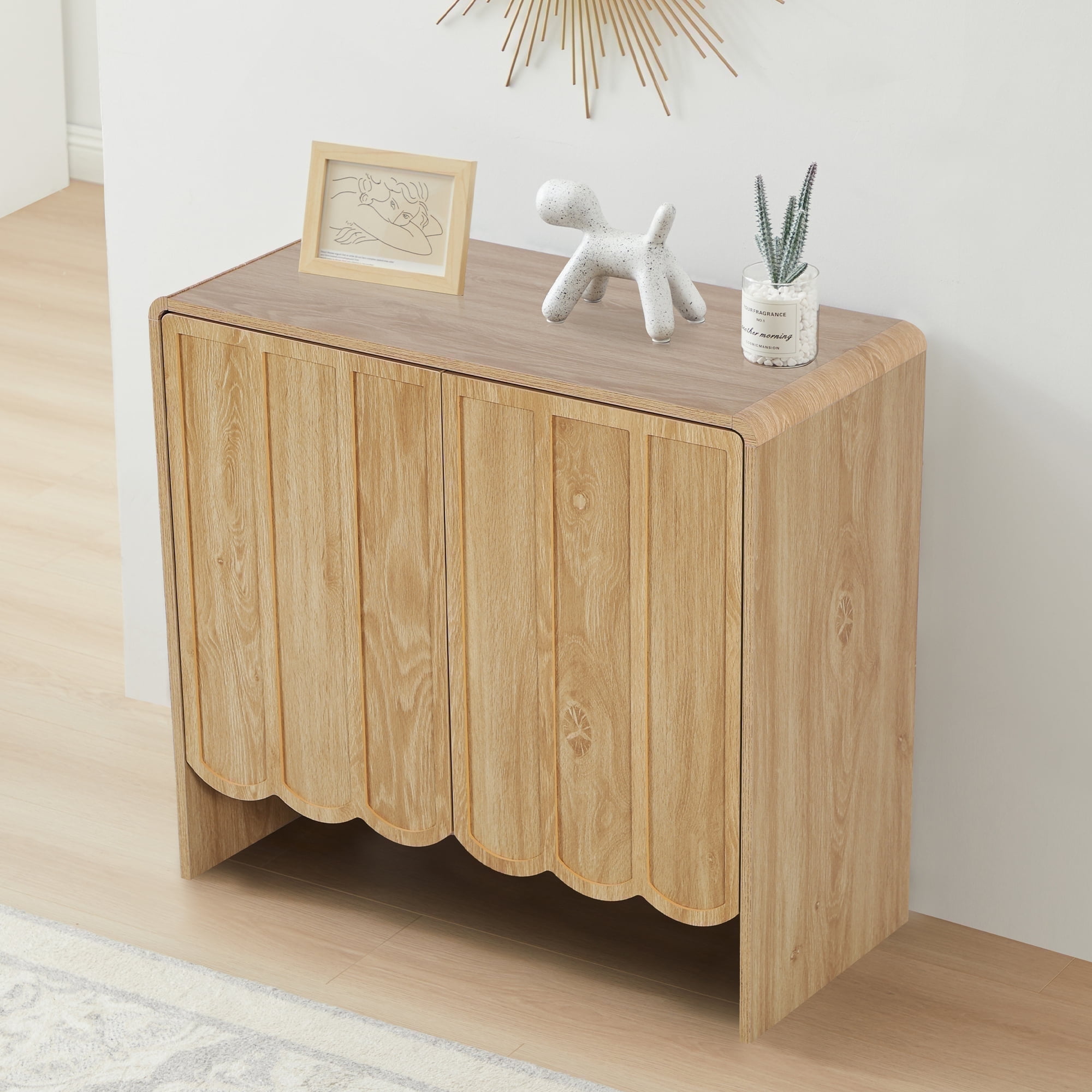 Click here for Wirrytor Wood Buffet Sideboard With 2 Wave Doors... prices