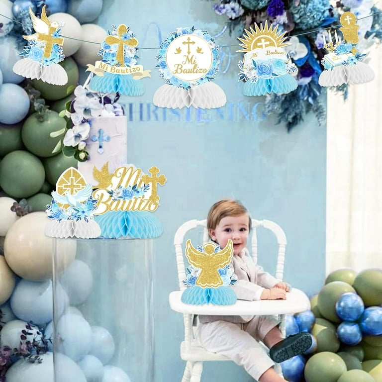 Baby Boy Christening Centerpiece Ideas Baptism Centerpieces Baptism