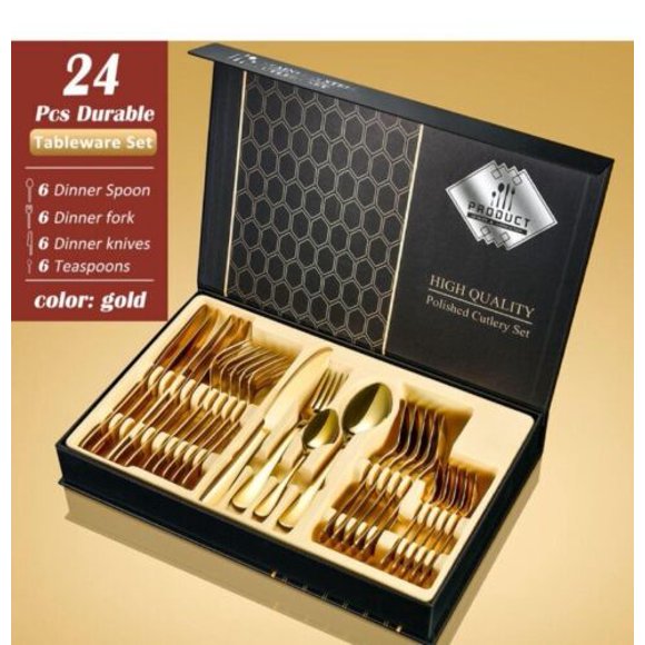 Gold Accent Flatware