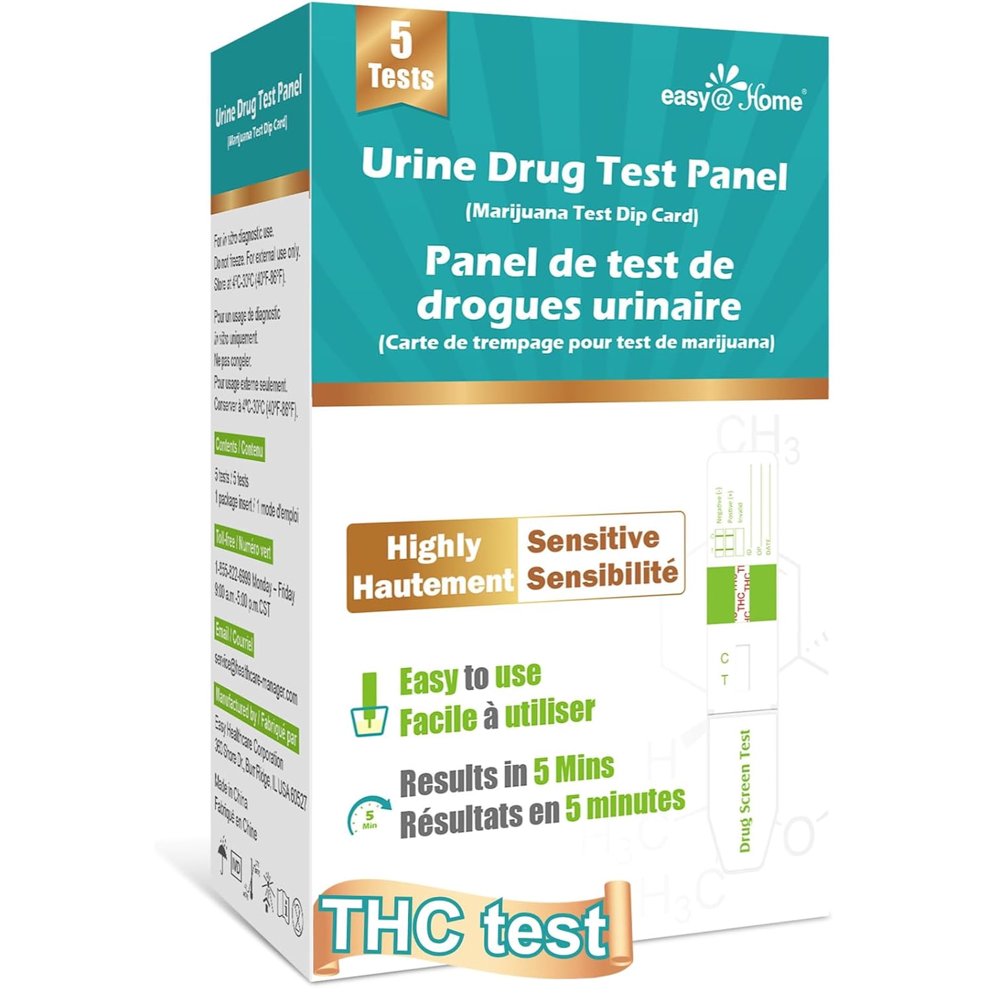 Click here for Easy@home Marijuana Test Dip Card: Thc Test Kit Qu... prices