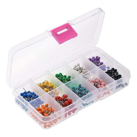Vibrant Map Tacks, Assorted Colors Round Head Markers, Reusable ...