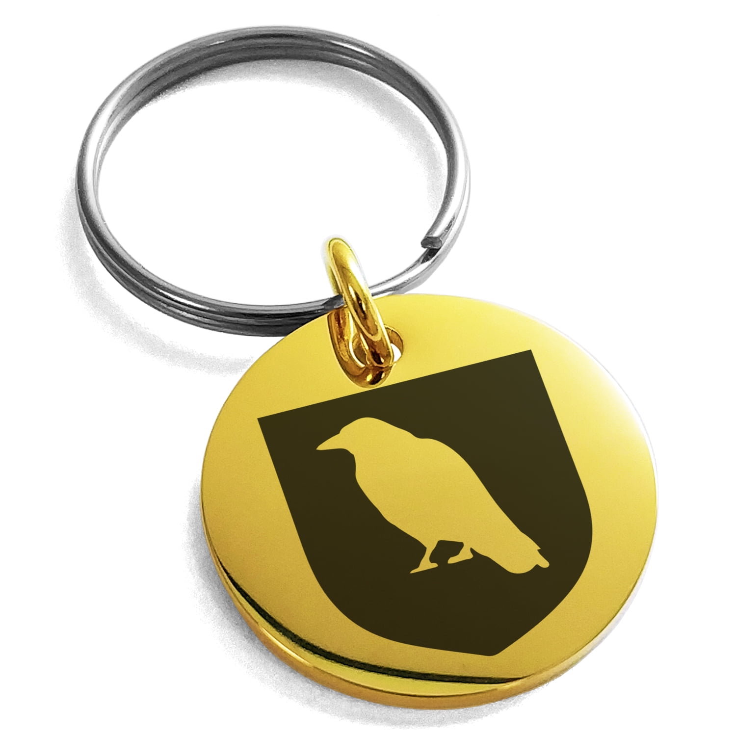 Stainless Steel Raven Bringer of Death Coat of Arms Shield Engraved ...