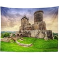 Fabric Medieval Castle Photography Backdrop 7x5ft Sunset Stone Fortress ...