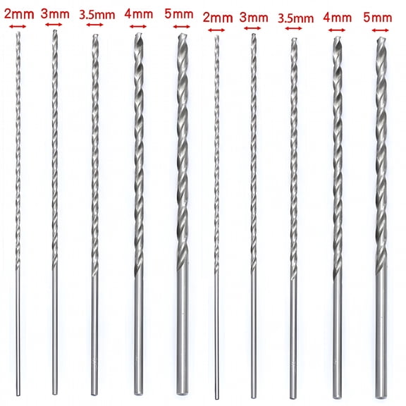 EXLEAF 2026 New 10Pcs Extra Long Hss High Speed Steel Drill Bit Set 2Mm ...