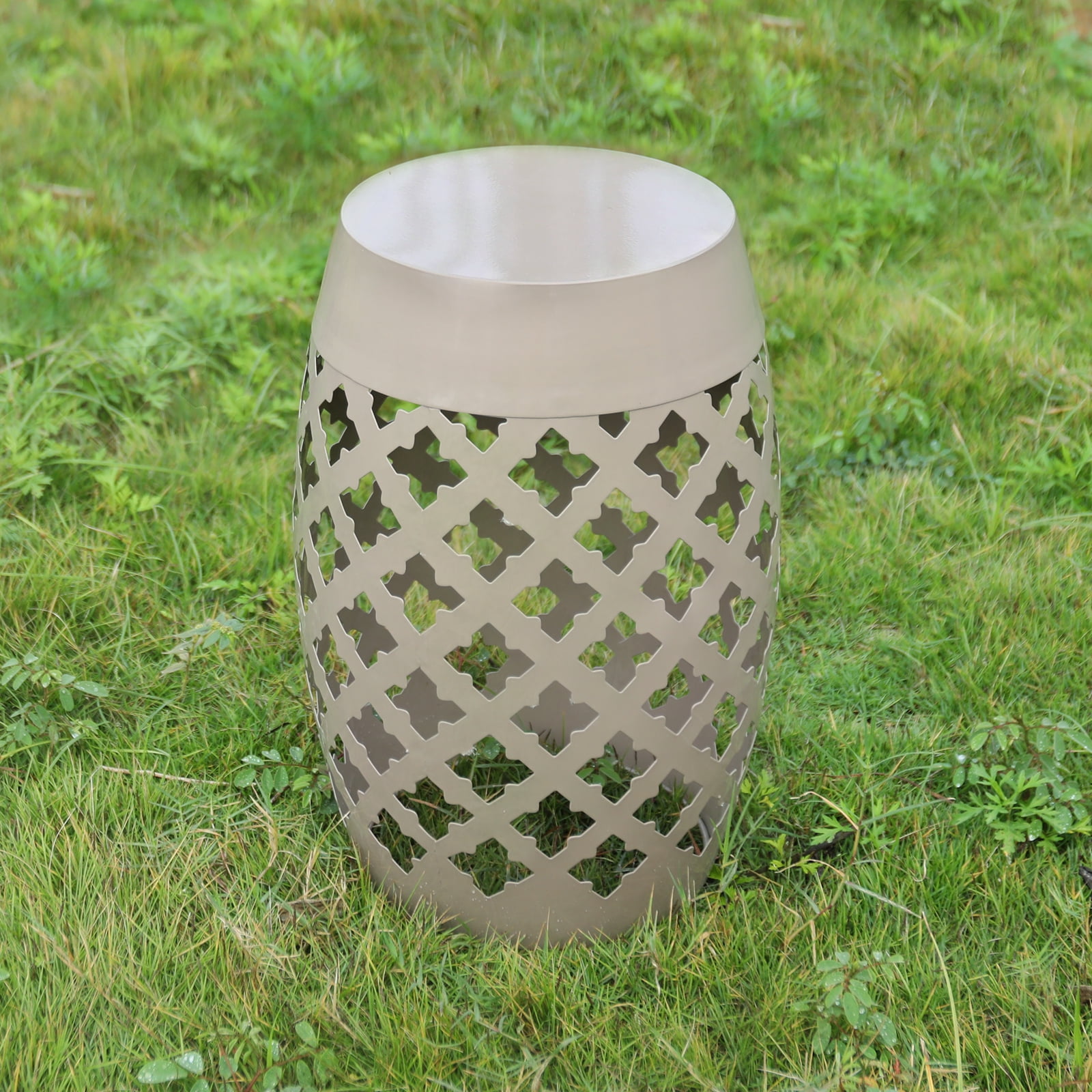 Outdoor Iron Side TableIron Side Table, Patio Garden Stool Small Patio ...