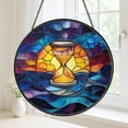 Colorful Hourglass Window Suncatcher – Stained Glass Style Hanging ...