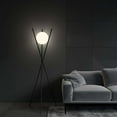 Ozarke Solstice Glass Globe Floor Lamp - Contemporary LED Standing ...