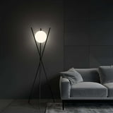 Ozarke Solstice Glass Globe Floor Lamp - Contemporary LED Standing ...