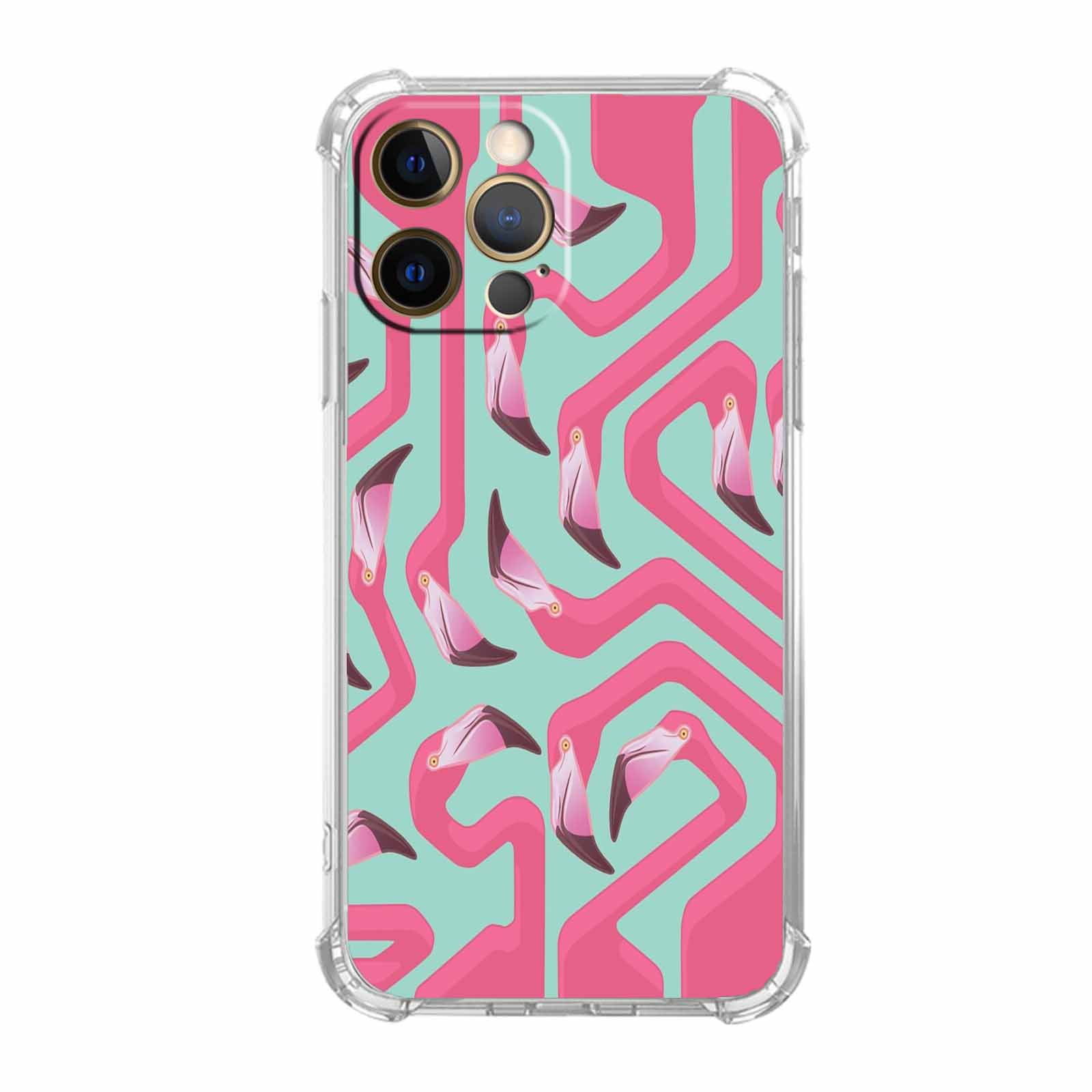Flamingo Maze Case for iPhone 11 Pro Max,Aesthetic Art Design Pattern Soft Full TPU Bumper Cover ...