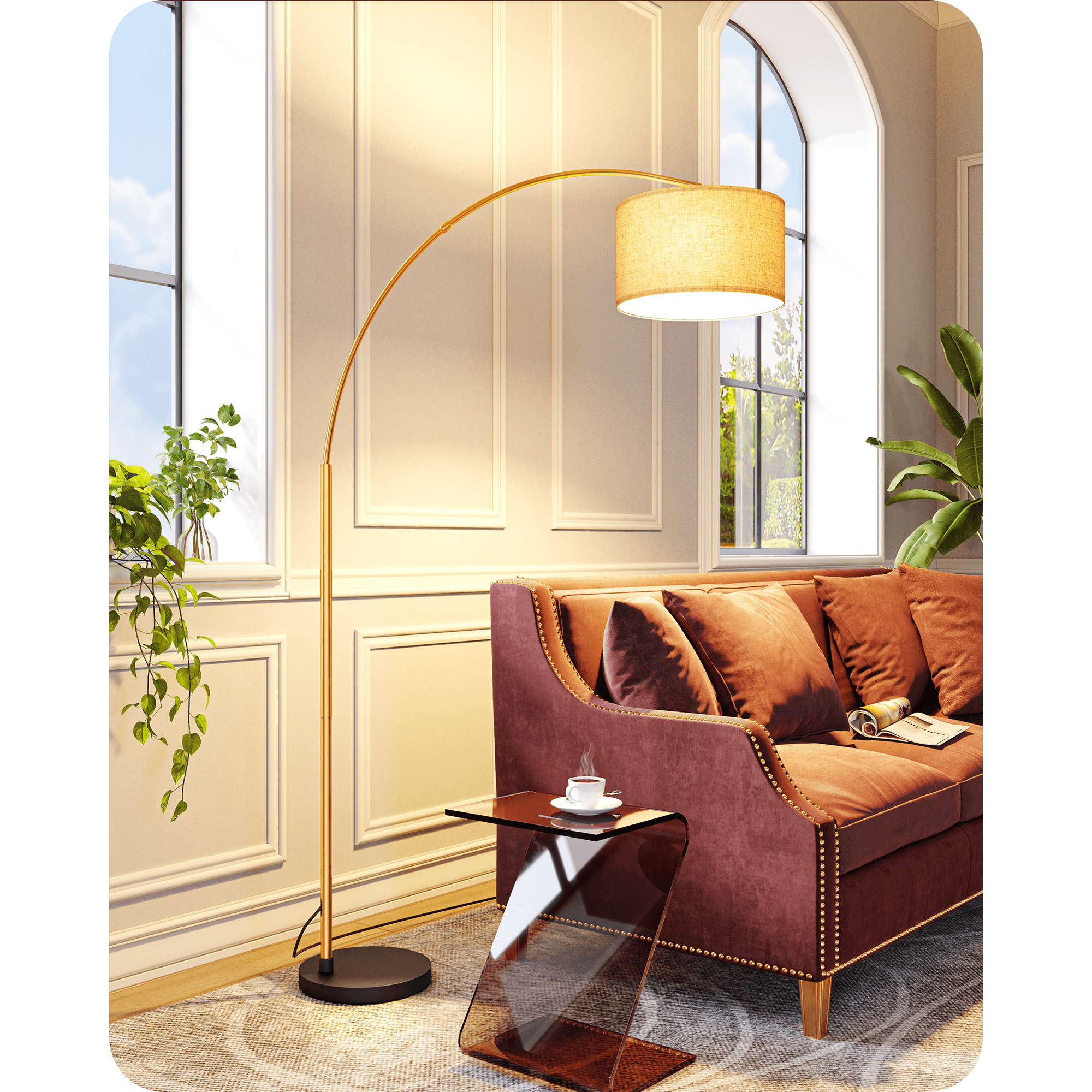 Click here for Edishine Arc Floor Lamps For Living Room  78 Inch... prices