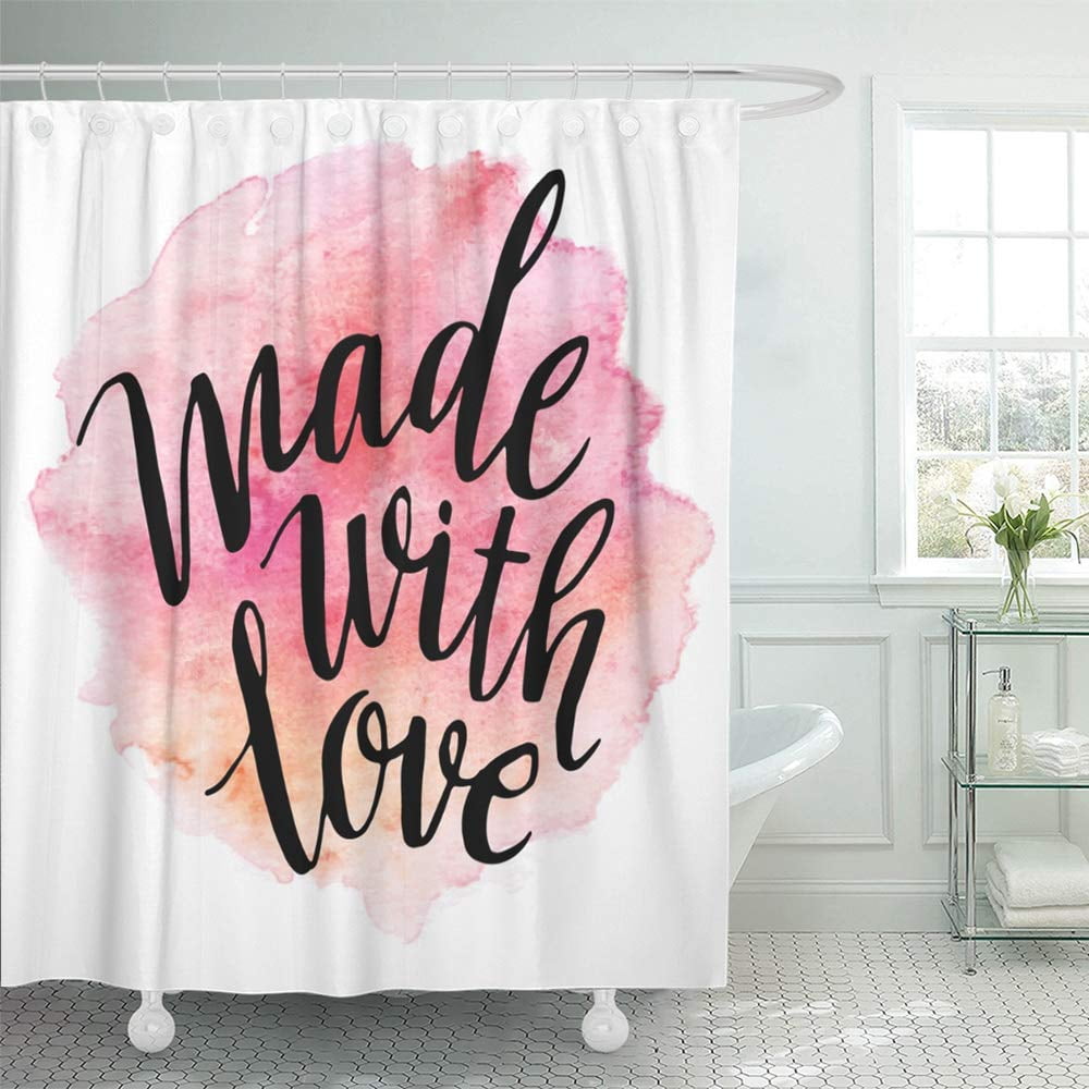 Ksadk Pink Pastel Made With Love Watercolor Lettering Blue Watercolour