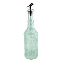 Grant Howard Gaudi Embossed Decorative Glass Oil and Vinegar Cruet with ...