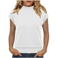 Blczomt Tops for Women Trendy Cute White Summer Tshirts Tunic Casual ...
