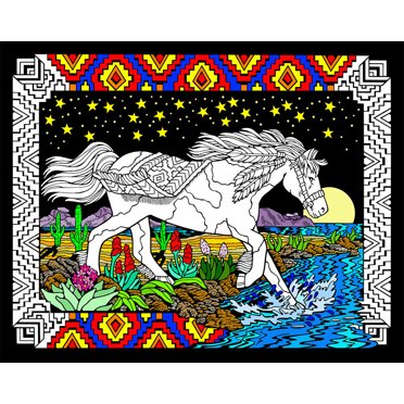 Deer Forest - Fuzzy Velvet Coloring Poster 16x20 Inches - Walmart.com