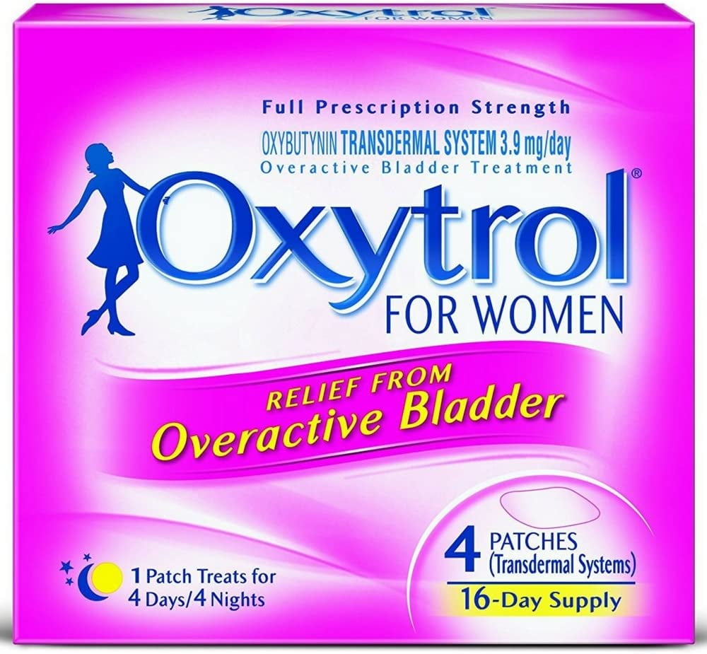 Oxytrol for Women Overactive Bladder Transdermal Patch, 4 CT (Pack of 2 ...