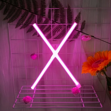 BrightSide 12" Heart Shaped LED Neon Table Light, Pink, Battery-Powered ...