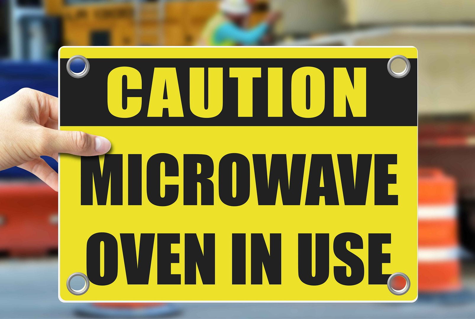 MICROWAVE OVEN IN USE | Warning Notice Caution Danger 3mm PVC Sign ...
