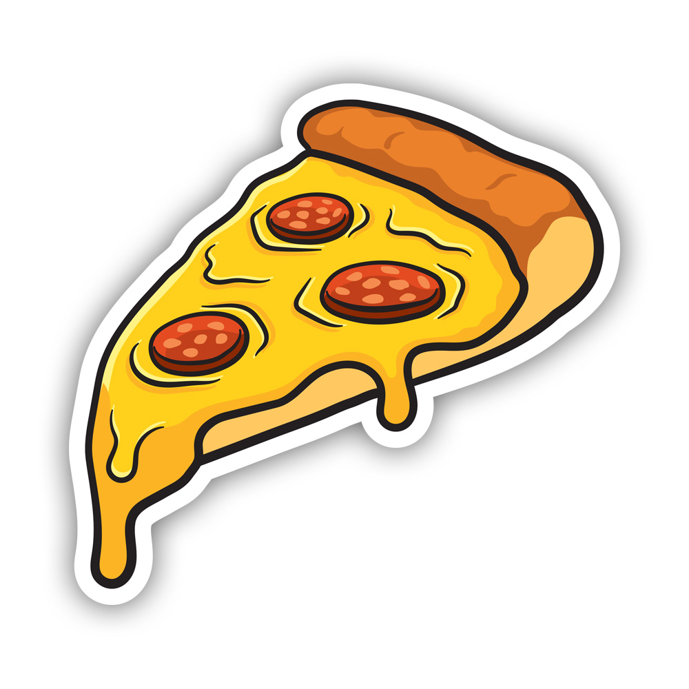 Pizza Slice Sticker Decal - Self Adhesive Vinyl - Weatherproof - Made ...
