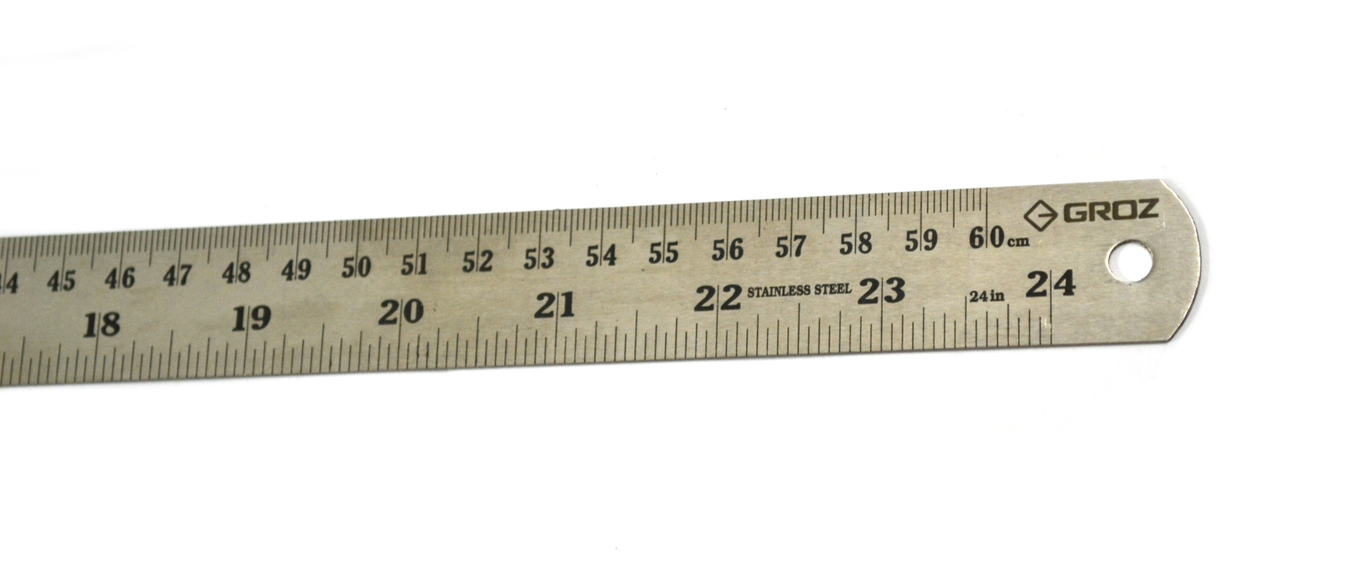 Groz 01333 24" English/Metric Ruler Stainless Steel Ruler - Walmart.com