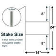 5Pcs Heavy Duty Metal 14x24in Yard Sign H-Stakes H Frame Wire Stakes ...