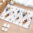 Blue Red Diamond Entryway Rug 2x3ft Washable Non Slip Bathroom Rug Low ...