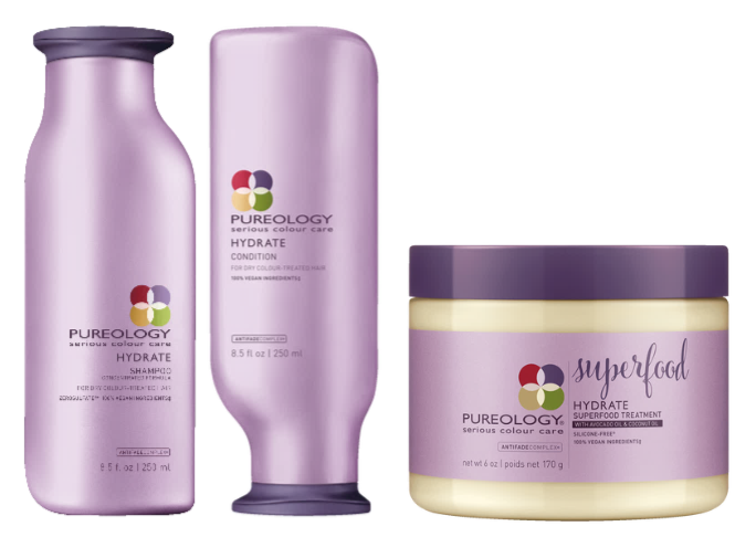 Pureology Hydrate Set - Shampoo 8.5oz, Conditioner 8.5oz and SuperFood ...