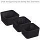 Simplify 6 Pack Plastic Organizing Storage Basket Set, Black - Walmart.com