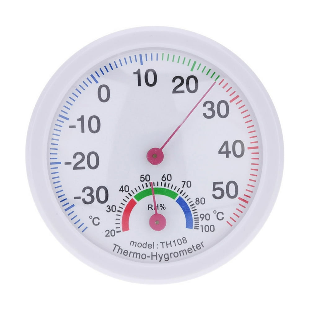 Thermometer Hygrometer Mini Round Clock-shaped Measuring Indoor Outdoor ... Thermometer Hygrometer Mini Round Clock-shaped Measuring Indoor Outdoor ...