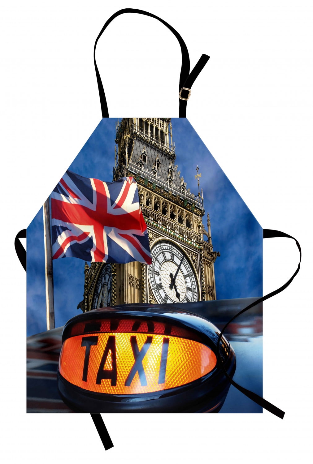 Union Jack Apron Union Jack Flagon Pole and Big Ben Taxi Cab Urban ...