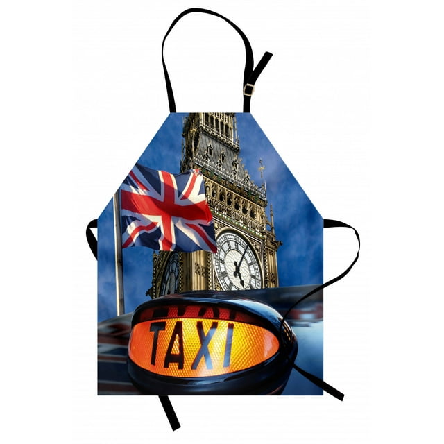Union Jack Apron Union Jack Flagon Pole and Big Ben Taxi Cab Urban ...