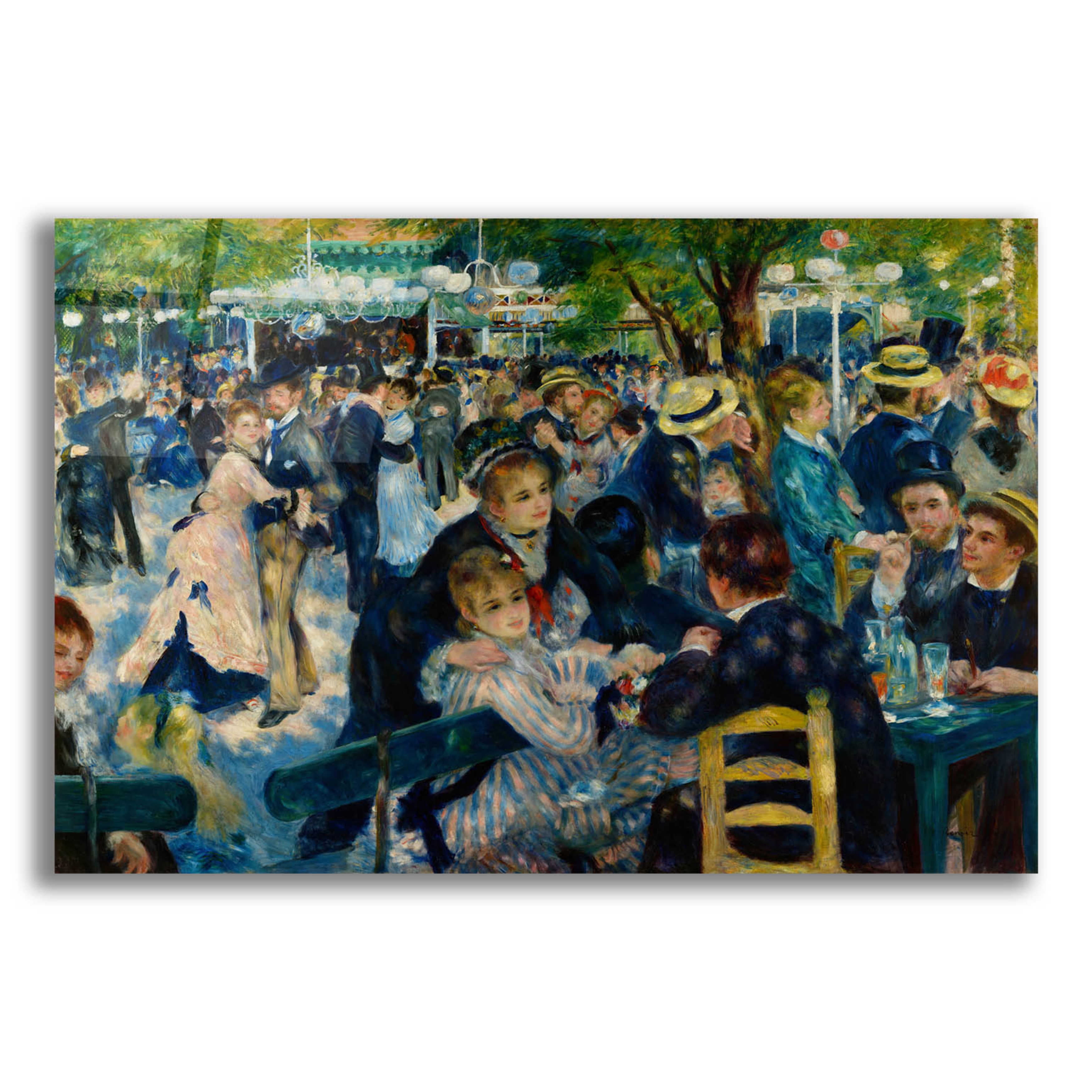 Epic Art 'Dance at Le Moulin de la Galette' by Pierre-Auguste Renoir, Acrylic Glass Wall Art, 16 ...