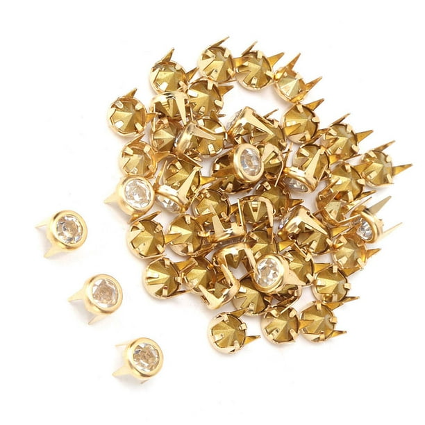 Inestones Forfts Gold Studs Forfts 50 Piezas 6 Mm Diy Colorido Redondo Garra Aadeinestones ...