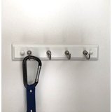 Mainstays 8.75" Black Key Rack, 4 Satin Nickel Hooks, 2 lbs Working ...