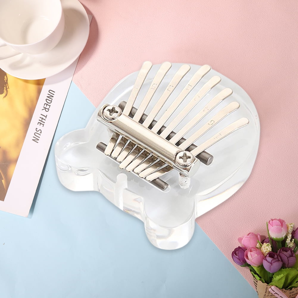 Mini Crystal Finger Piano Cute 8-tone Kalimba Finger Pianos para niños ...