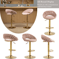 360°Swivel Bar Stools, Adjustable Height Bar Stools with Open Back and ...