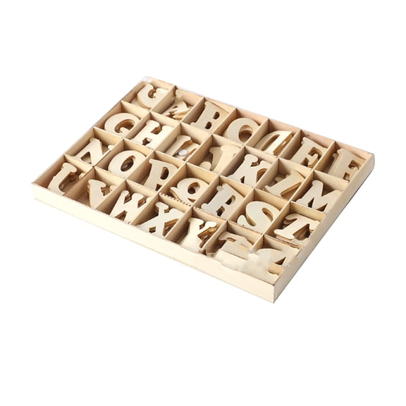 Naierhg 100Pcs Wooden Alphabet Tiles Letter Number Bolcks DIY Crafts ...