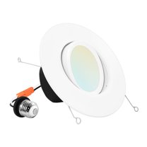 Luxrite 3 Inch Gimbal LED Recessed Light, 5CCT Selectable 2700K-5000K ...
