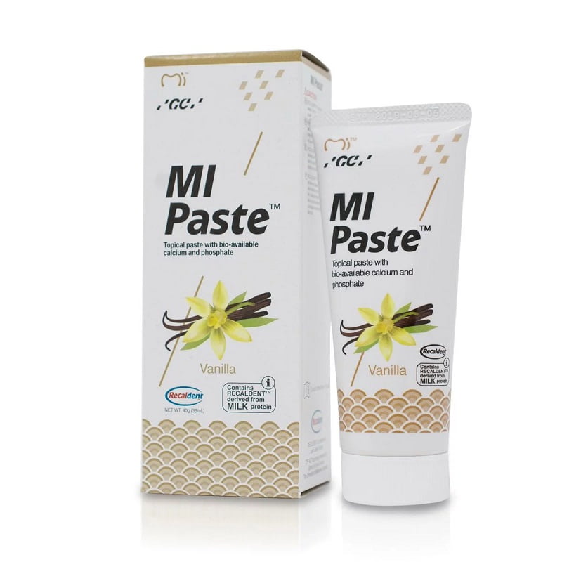 Mi Paste Topical Paste w/ Recaldent, Calcium & Phosphate 35ml (Vanilla ...