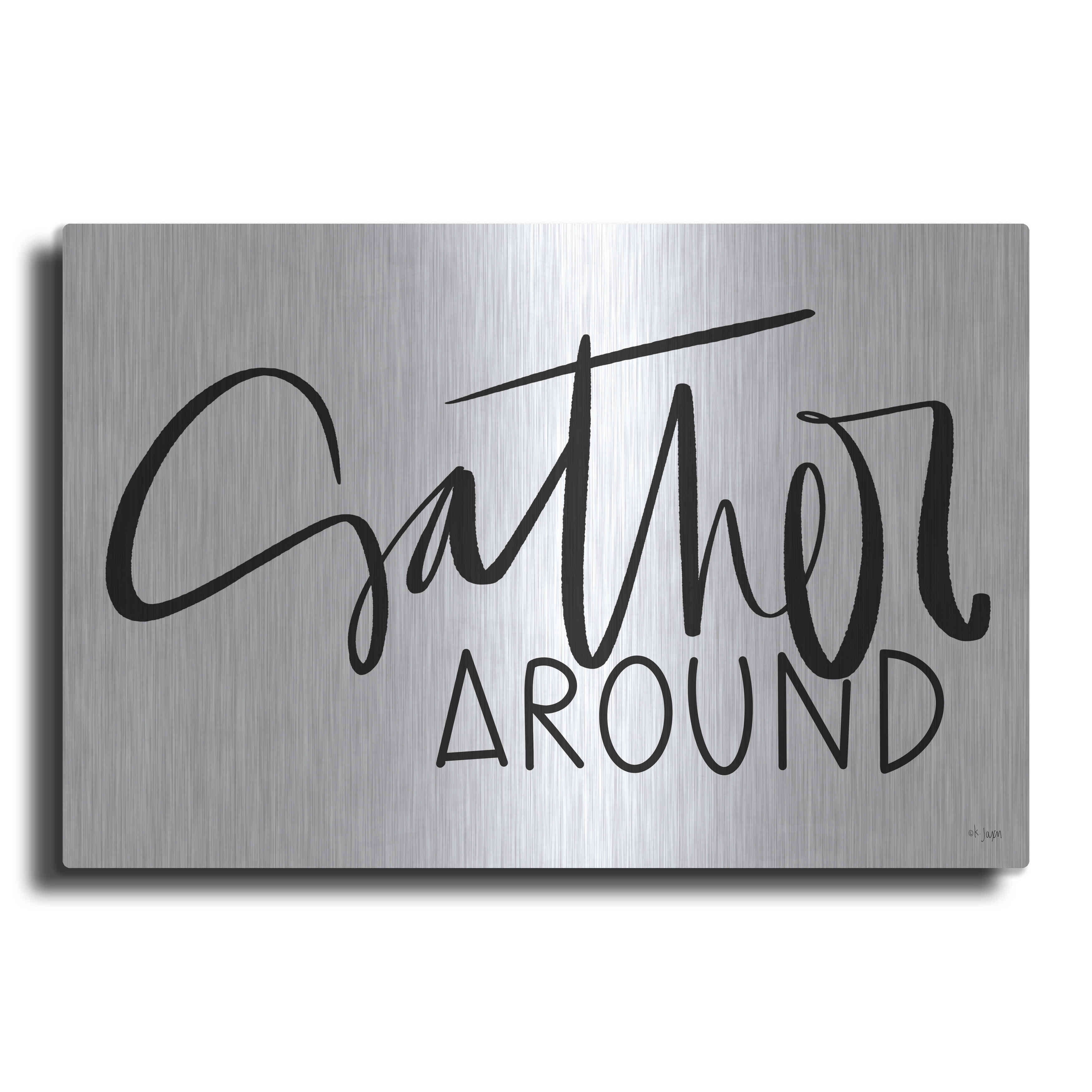 Luxe Metal Art 'Gather Around ' by Jaxn Blvd., Metal Wall Art, 16"x12 ...