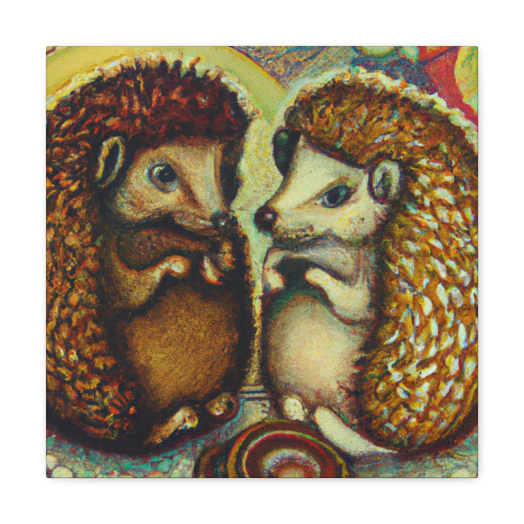 Hedgehogs in Moonlight - Canvas - Walmart.com