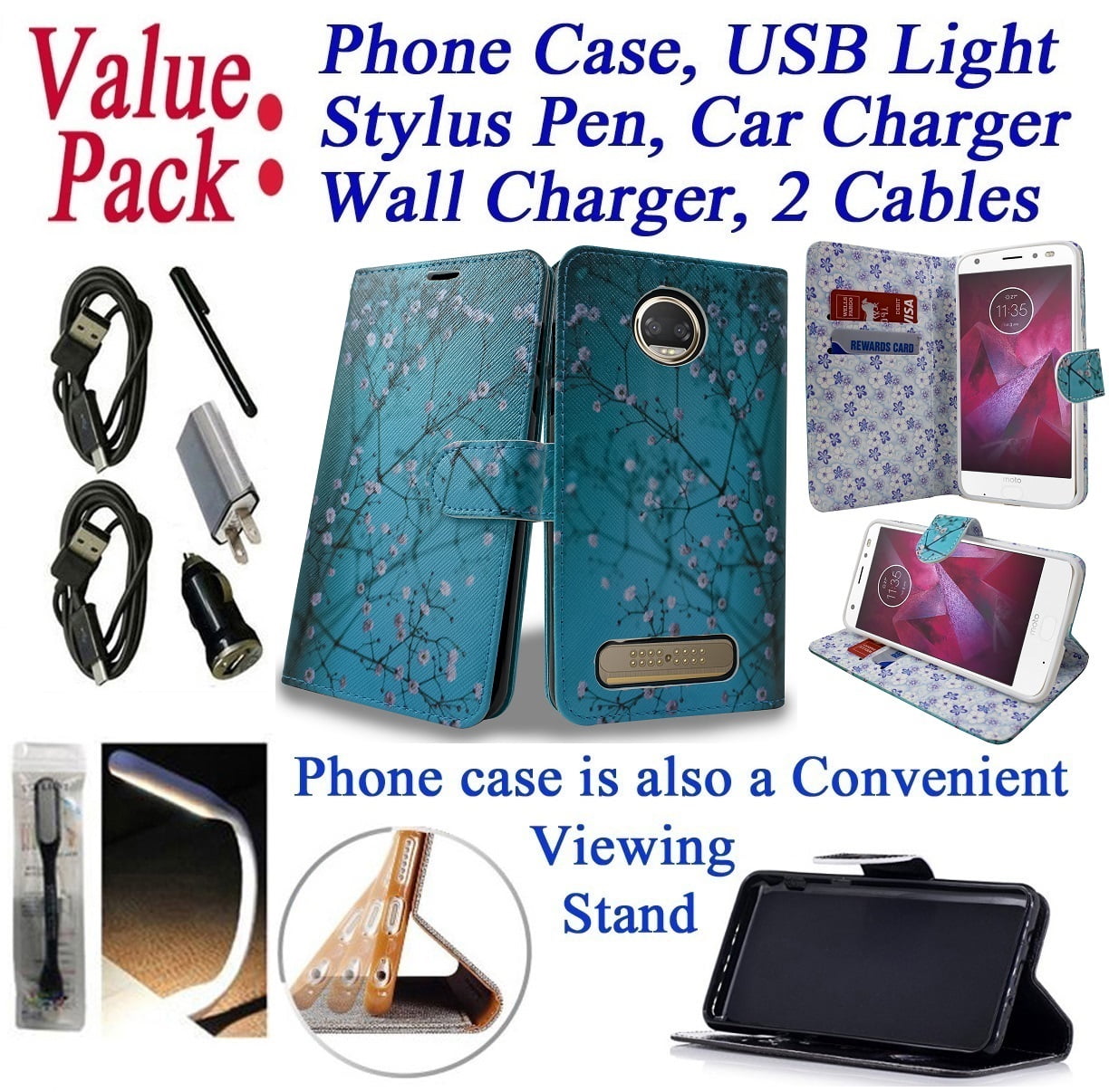 ~Value Pack~ for 5.5" Motorola moto Z2 Play Z2 Force z2play z2force ...