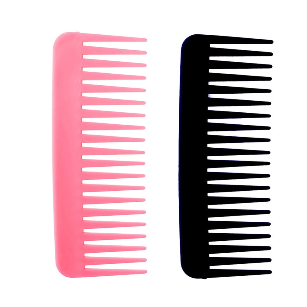 2 pcs Large Hair Detangling Comb Wide Tooth Comb for Curly Hair Wet Dry ...