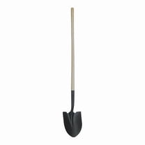 Trenching Shovel, 14 ga Steel Blade, Standard Step, 48 in L Natural ...
