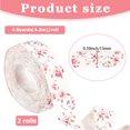 2 Rolls Cotton Ribbon Flower Pattern for Cloth Dress Sewing Accessories ...