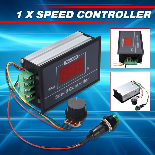 DC 6-60V 30A Speed PWM Controller Adjustable Motor Controller Start Stop Switch with Digital ...