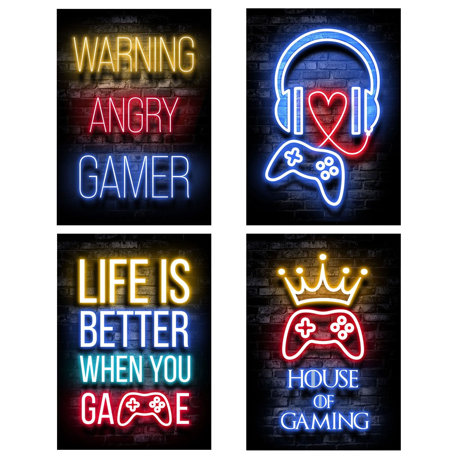 Dolked Gamer Room Decor Posters,Fashion Video Game Wall Art Decor,Game ...