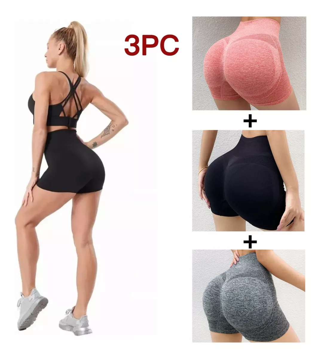 3pzs Short De Licra Para Mujer Fitness Sports Sexy Shorts | Walmart en ...